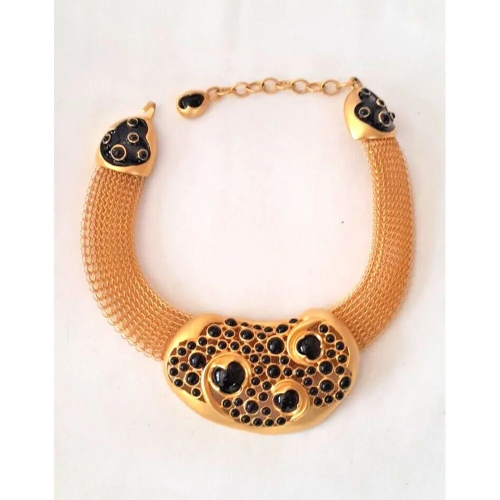 Jay Strongwater | Jewelry | Jay Strongwater Gold Tone Mesh Collar ...